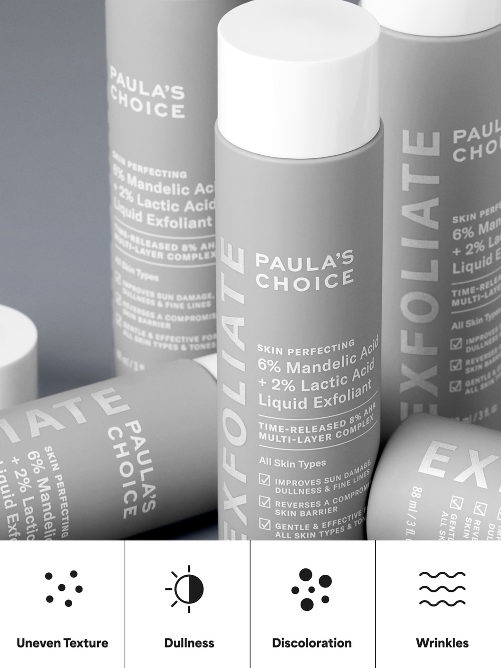 6% Mandelic Acid + 2% Lactic Acid Liquid AHA Exfoliant | Paula's Choice